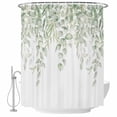 Eucalyptus Leaves Shower Curtain Set - Standard 72" x 72" Washable ...