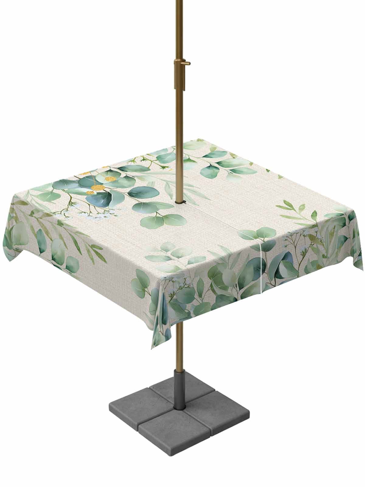 Eucalyptus Leaves Table Cloth Rectangle Outdoor Tablecloth, Sage Green ...