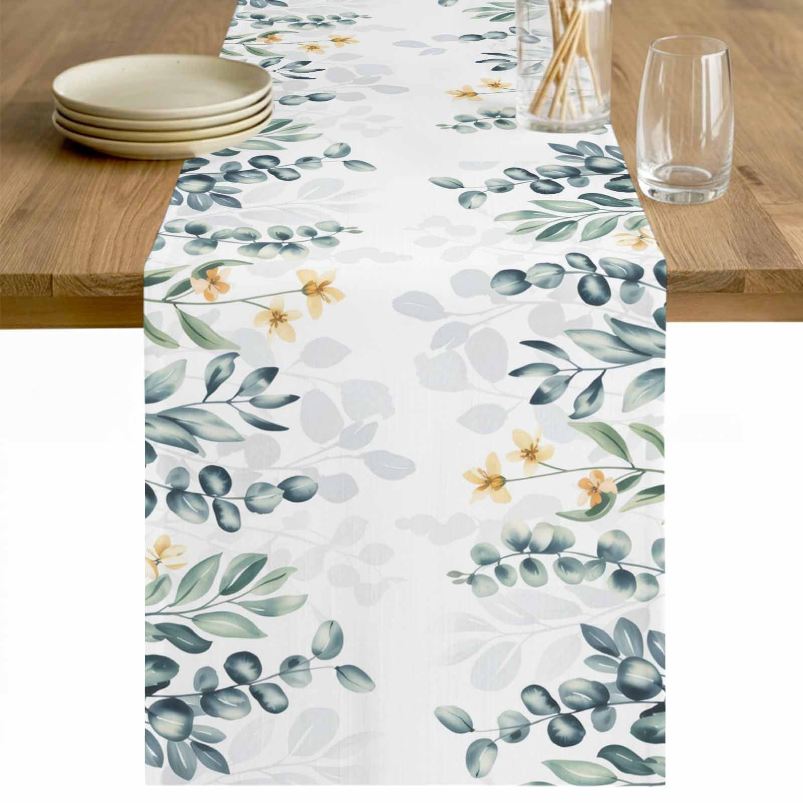 Eucalyptus Leaves Table Runner 36 Inches Long Farmhouse Dress Scarves ...
