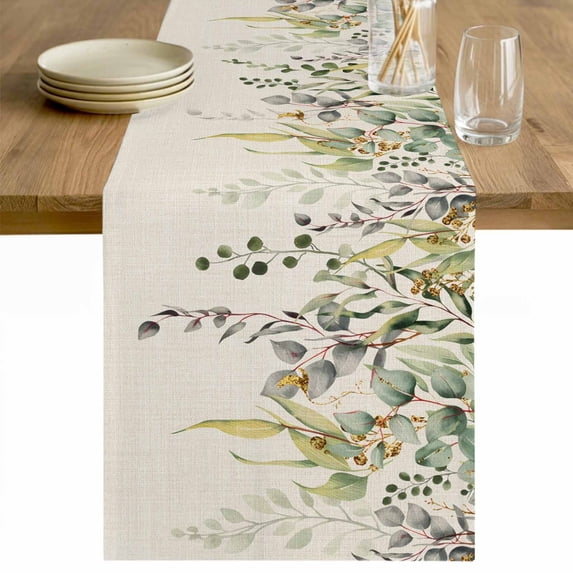 Eucalyptus Leaves Table Runner 36 Inches Long Farmhouse Dress Scarves ...