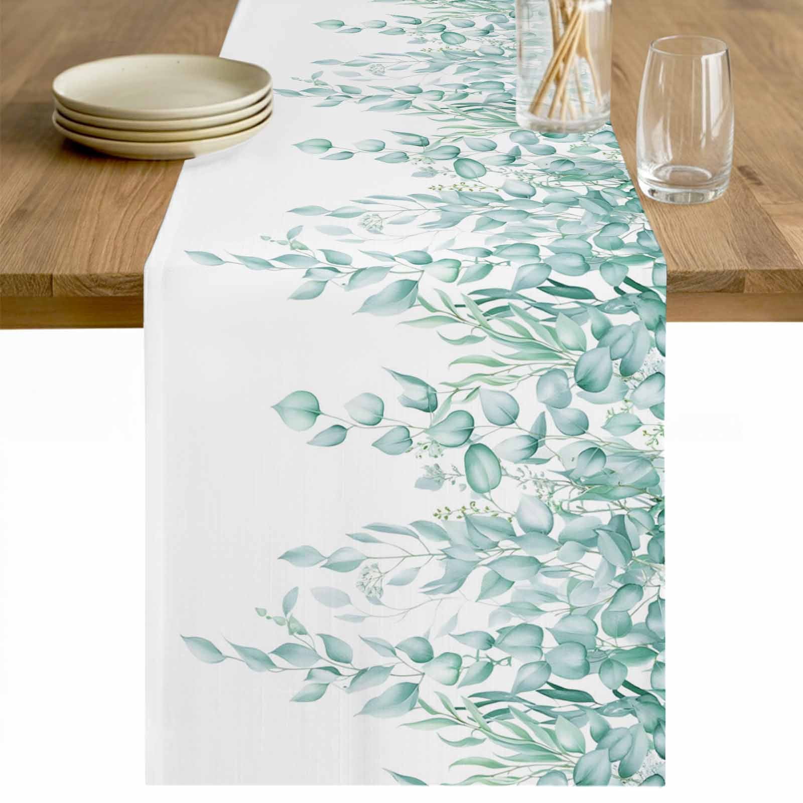 Eucalyptus Leaves Table Runner 36 Inches Long Farmhouse Dress Scarves ...