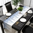 Eucalyptus Leaves Table Runner 36 Inches Small - Navy Blue Summer ...