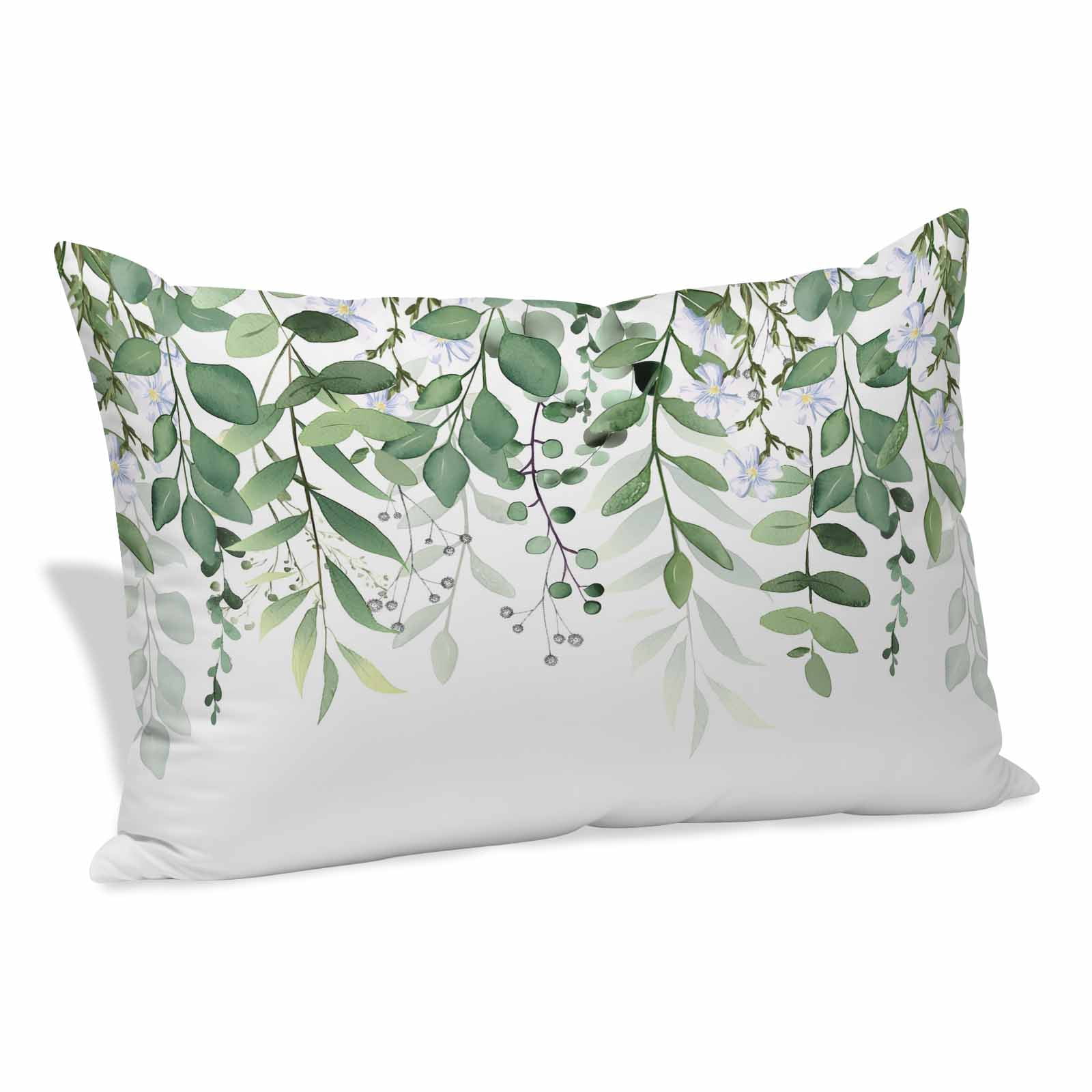 Eucalyptus Leaves Throw Pillow Covers Green Leaves Idyllic Wind ...