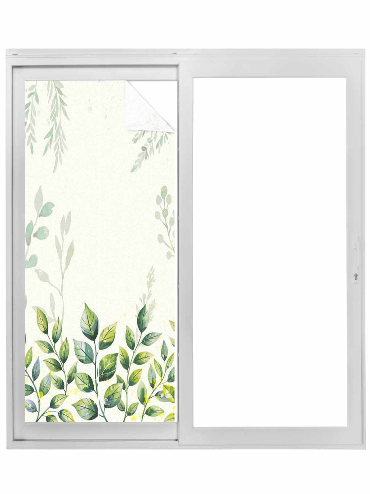 Eucalyptus Leaves Window Privacy Film Stained Glass Window Film ...