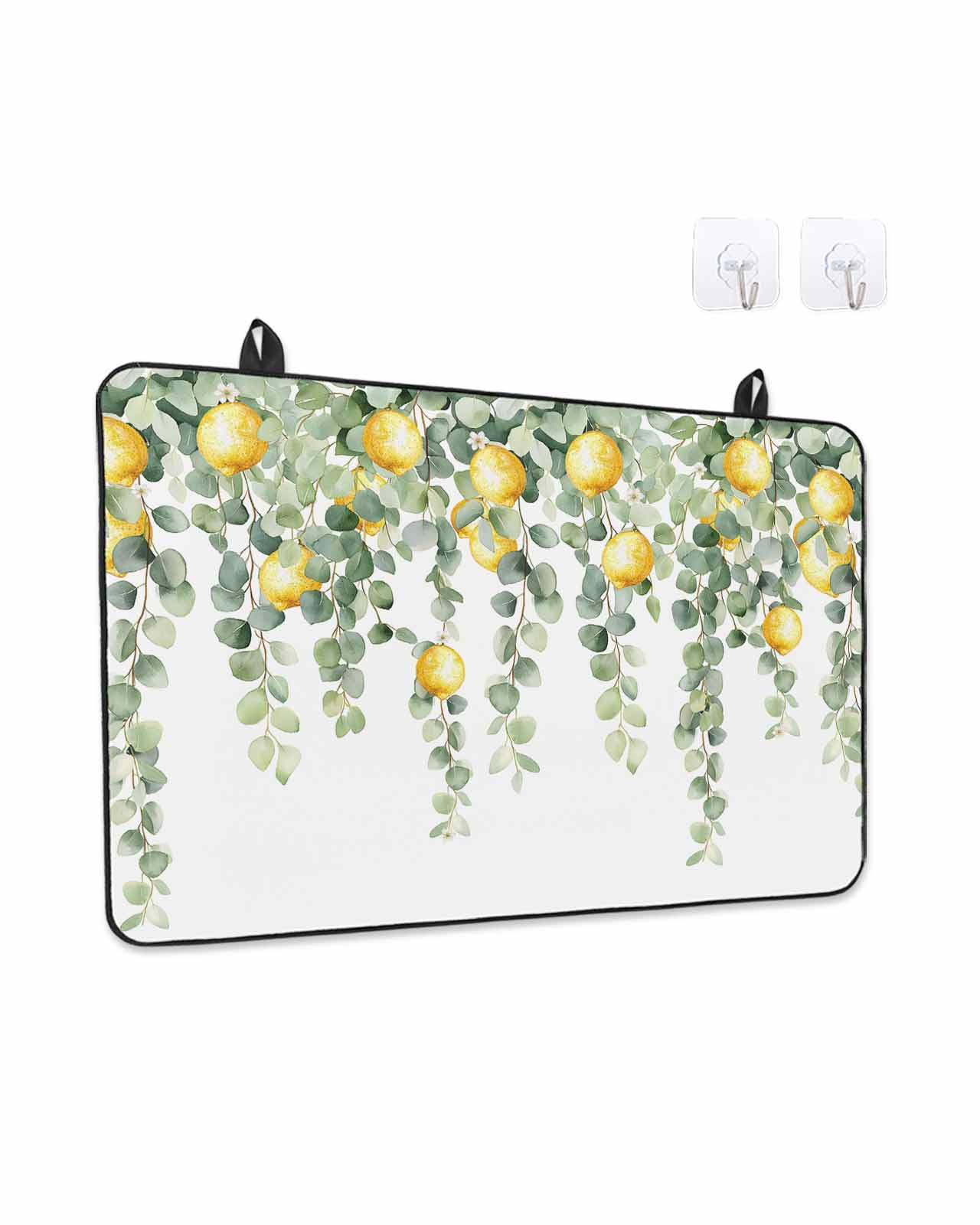 Eucalyptus Lemon Stove Top Covers for Electric Stove, Kitchen Glass ...