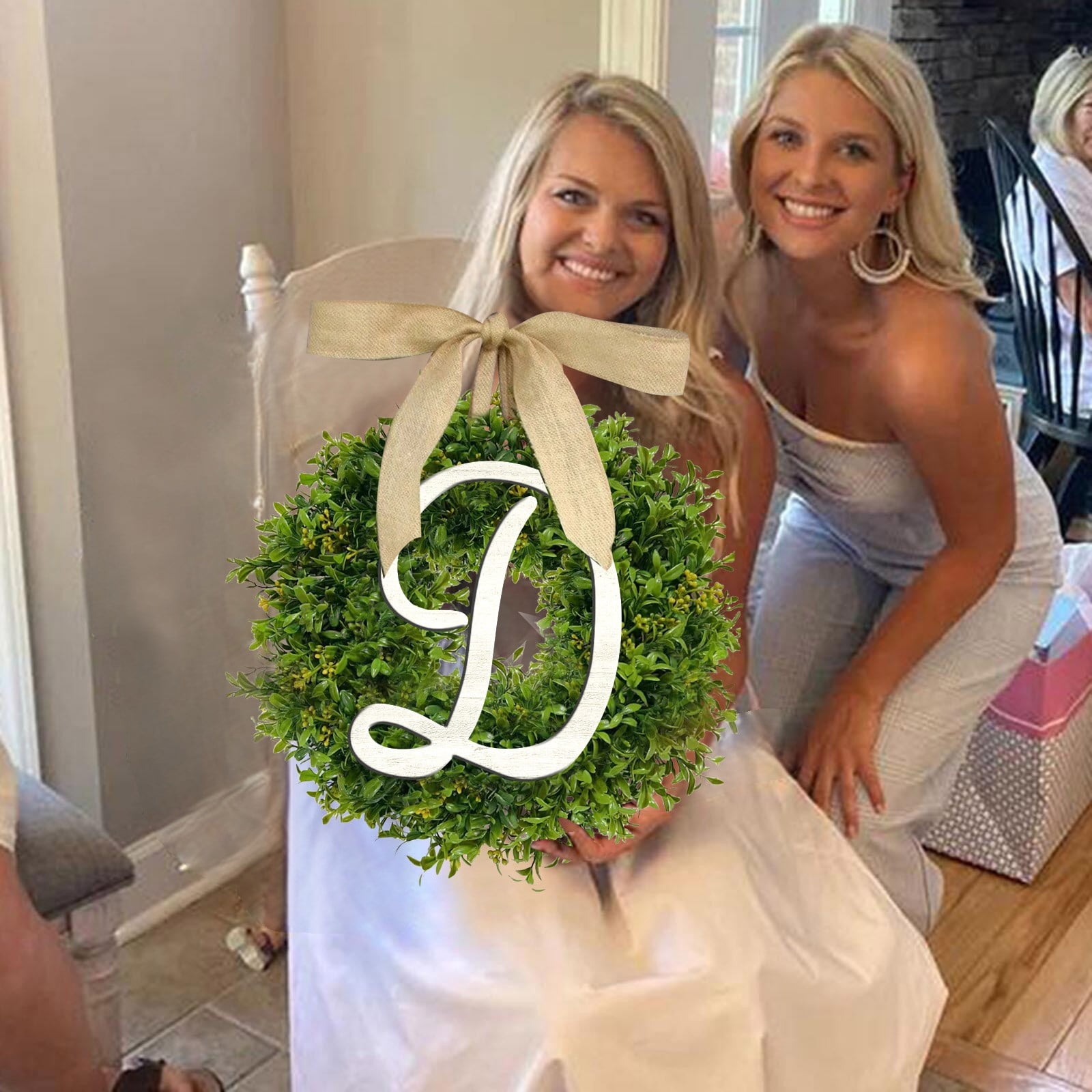 Eucalyptus Letter Monogram Wreath (Personalized Door Decor, Custom ...