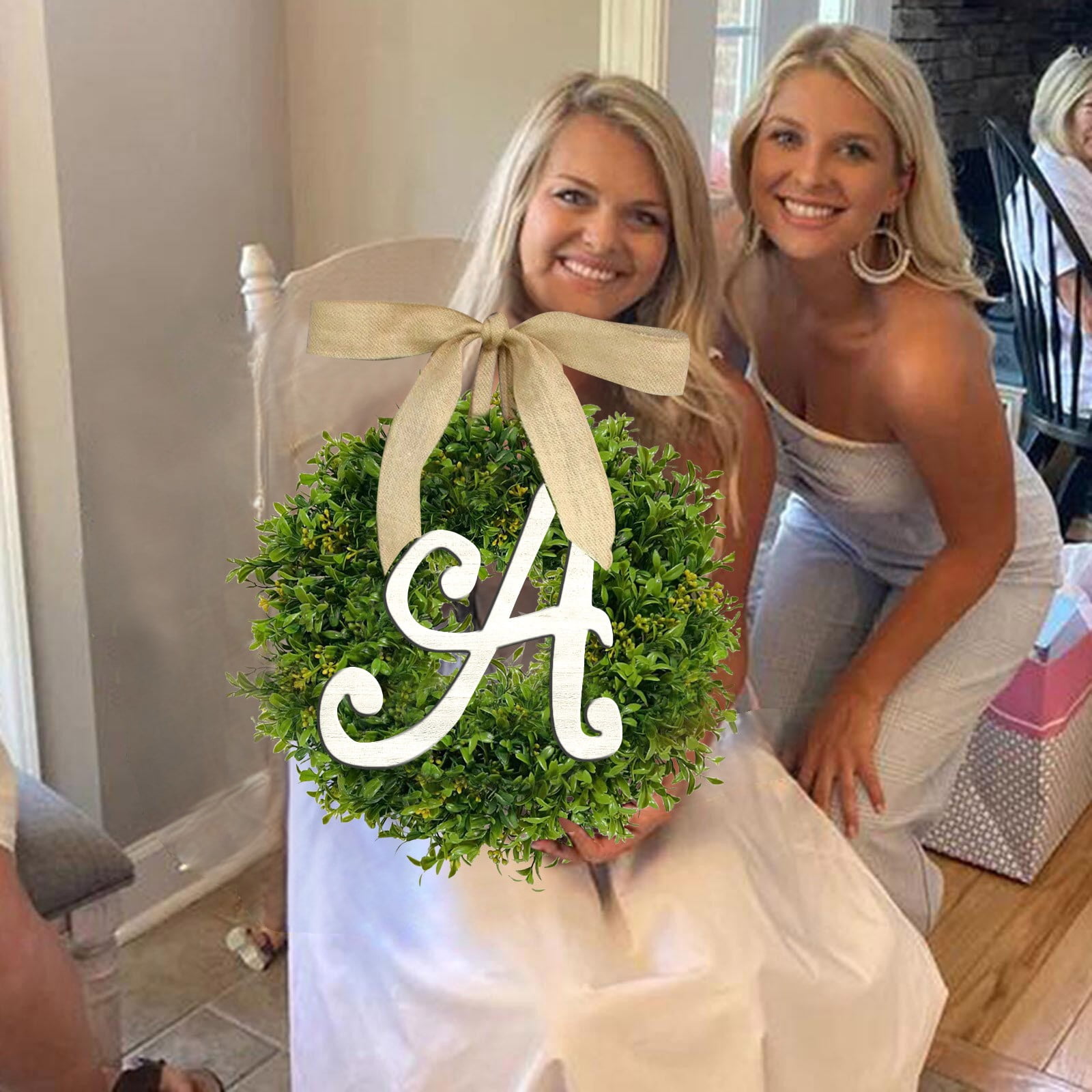 Eucalyptus Letter Monogram Wreath (Personalized Door Decor, Custom ...