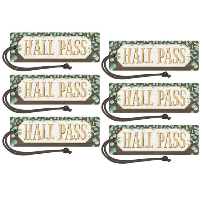 Eucalyptus Magnetic Hall Pass for Grade PK Plus, Multi Color - 6 Each ...