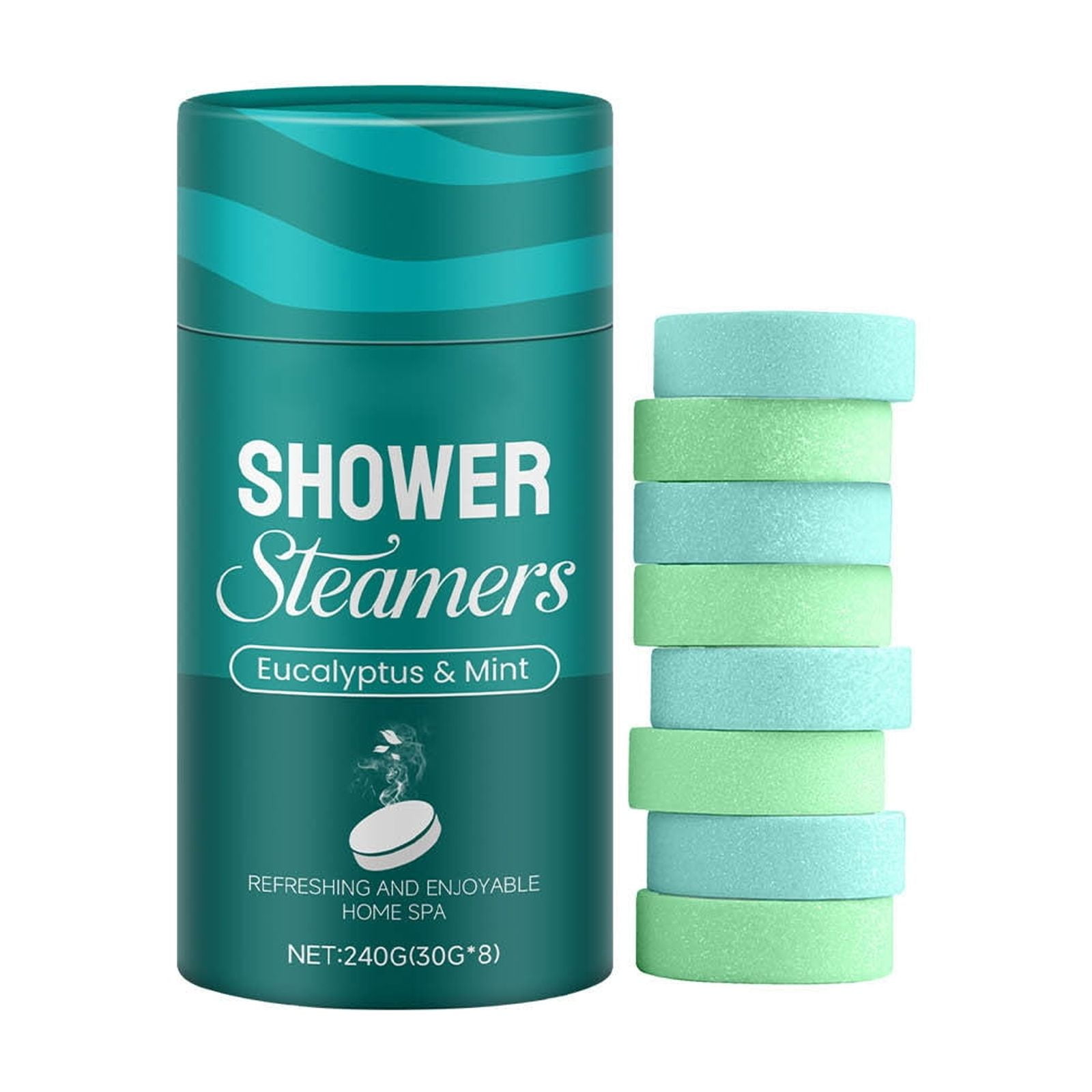 Eucalyptus & Mint Shower Steamers 8 Packs with 5ml Bonus Bottle of ...