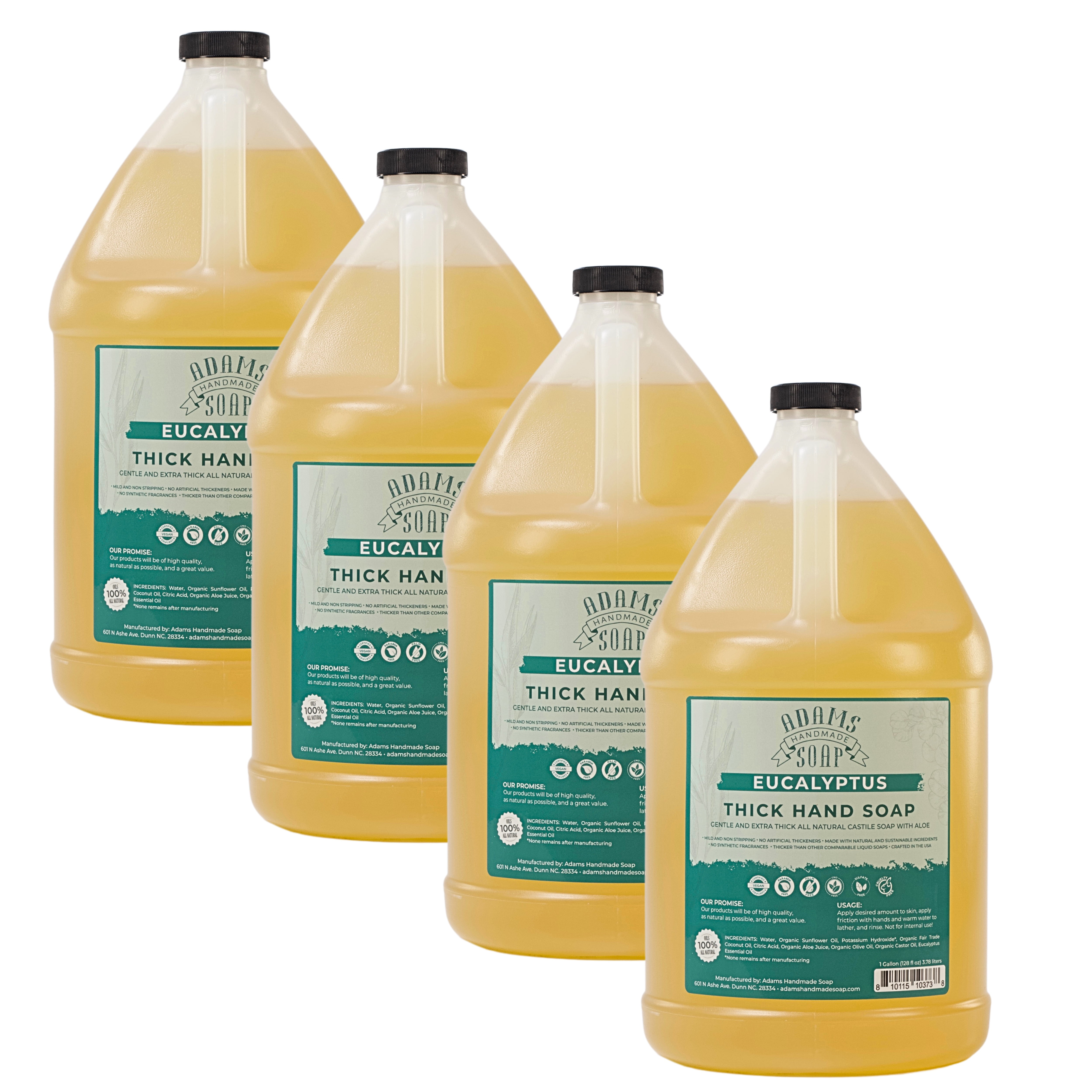 Eucalyptus Organic Liquid Castile Hand Soap 1 Gallon Refill Adams ...