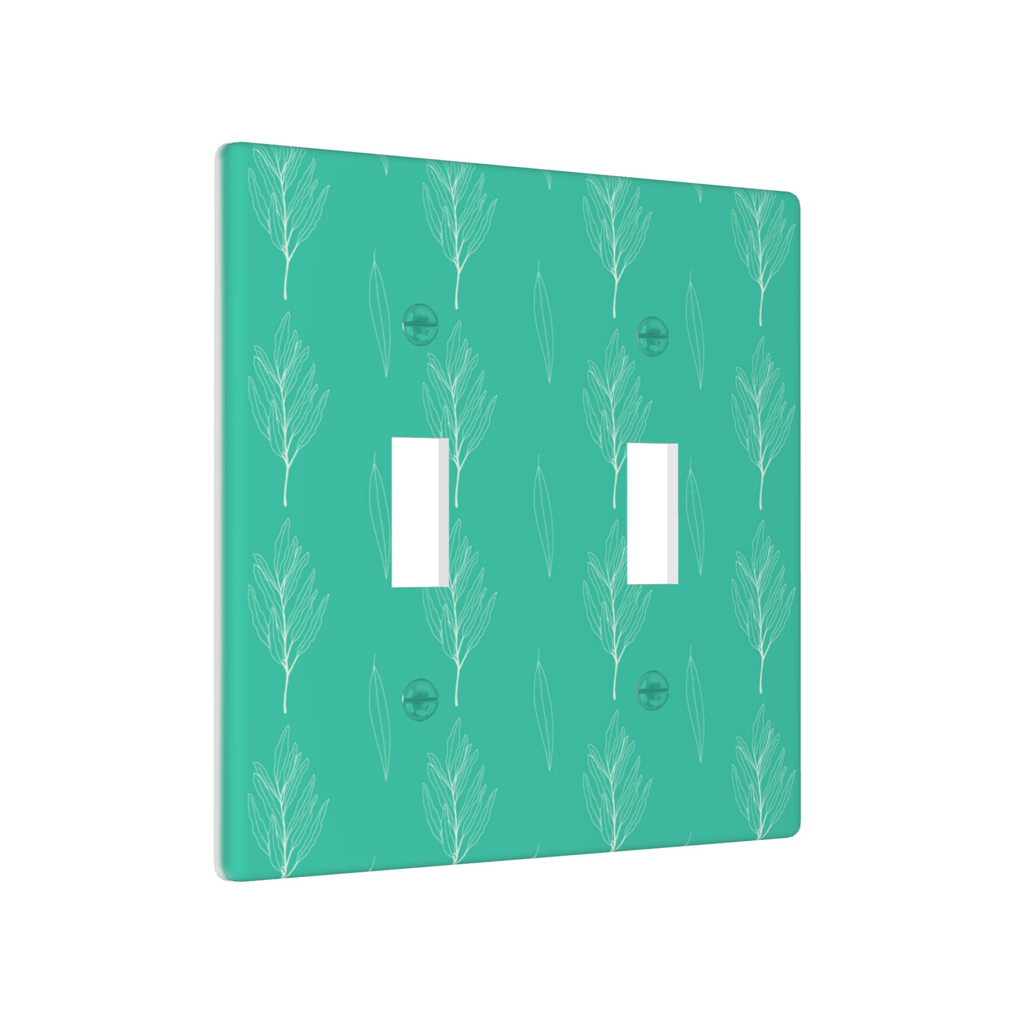 Eucalyptus Patt Pattern Double Toggle Light Switch Plate Decorative ...