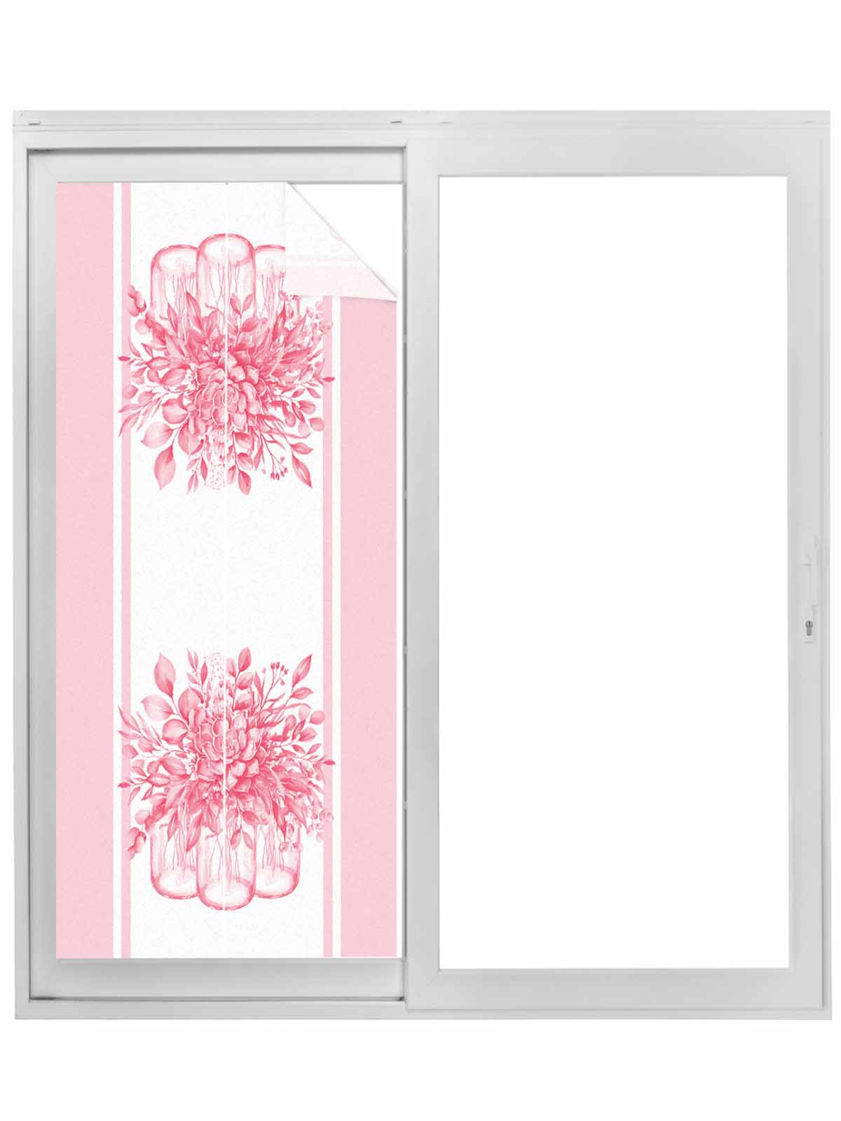 Eucalyptus Pink Window Privacy Film Stained Glass Window Film ...