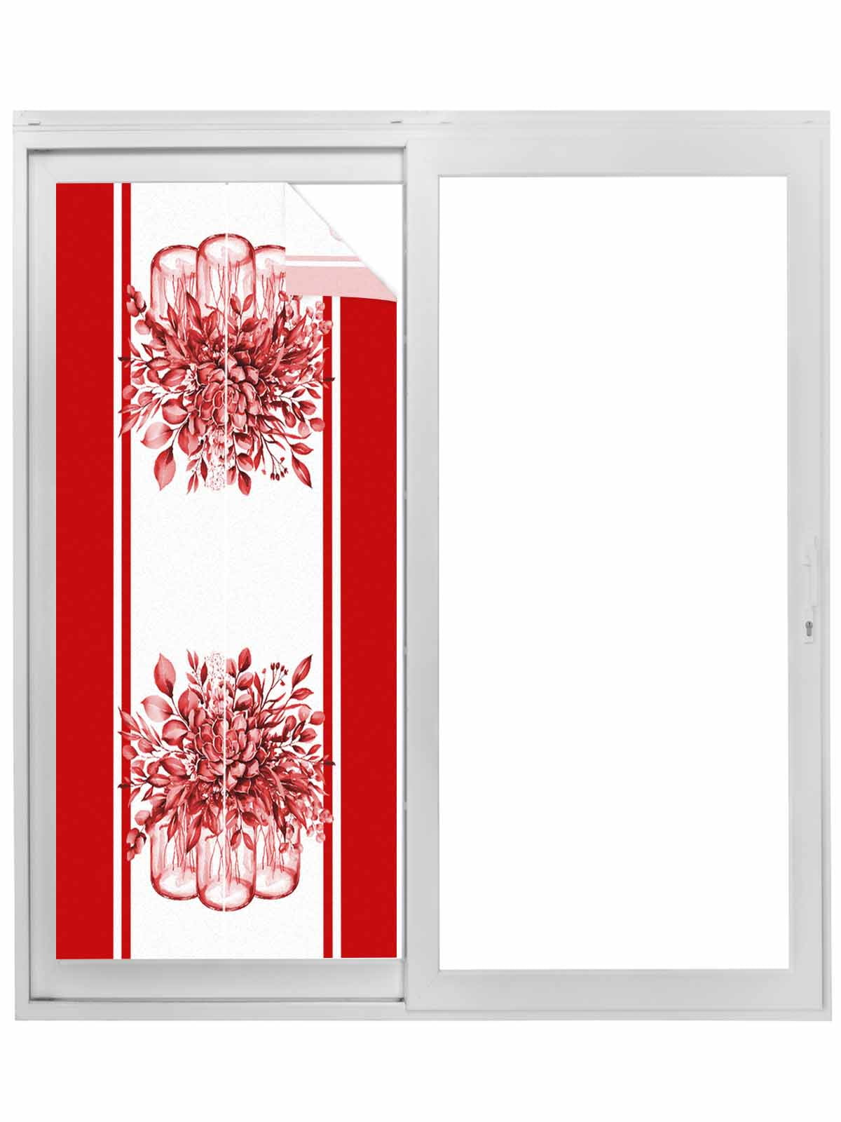 Eucalyptus Red Window Privacy Film Stained Glass Window Film Decorative ...