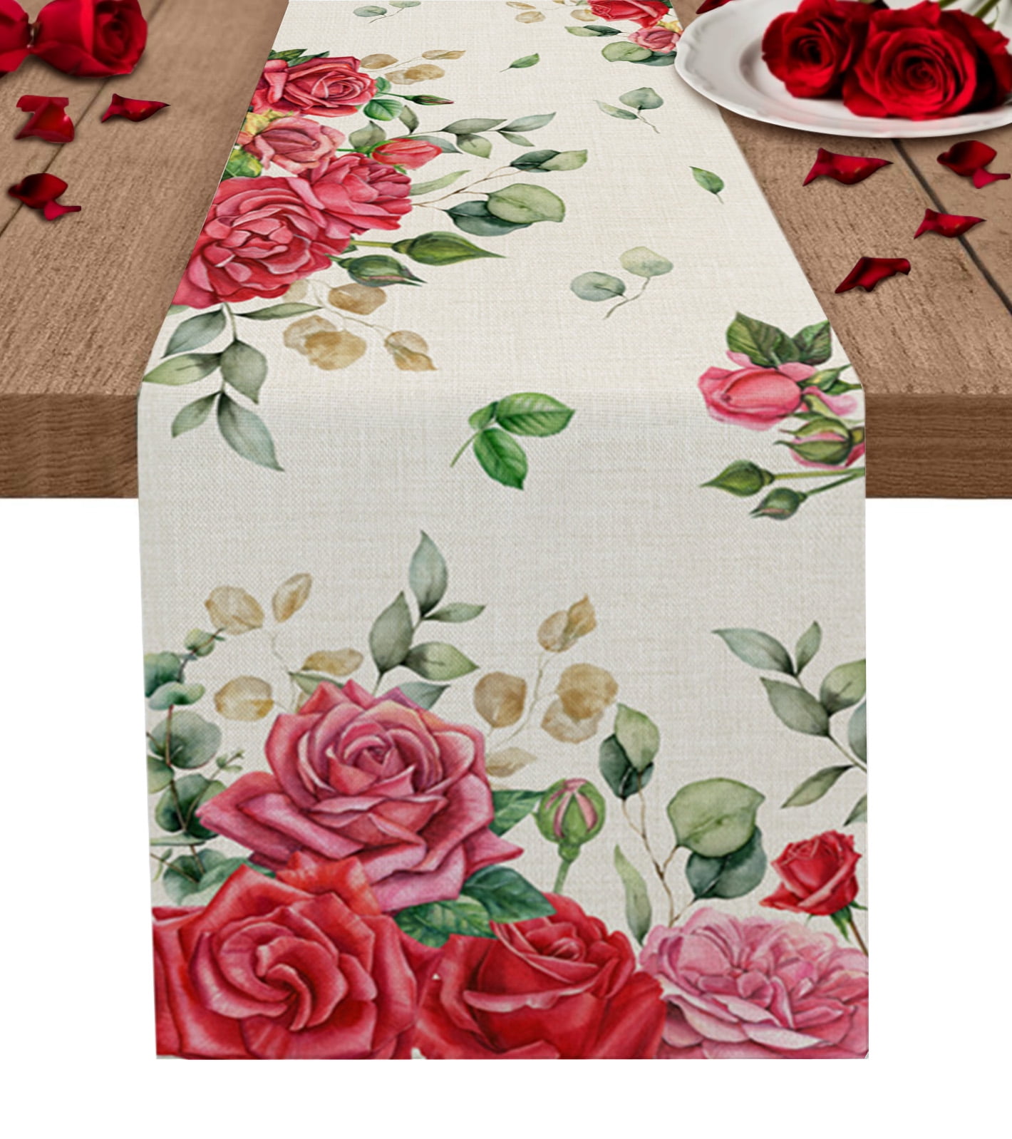 Eucalyptus Rustic Leaves Farm Hydrangea Wedding r Table Runners Coffee ...