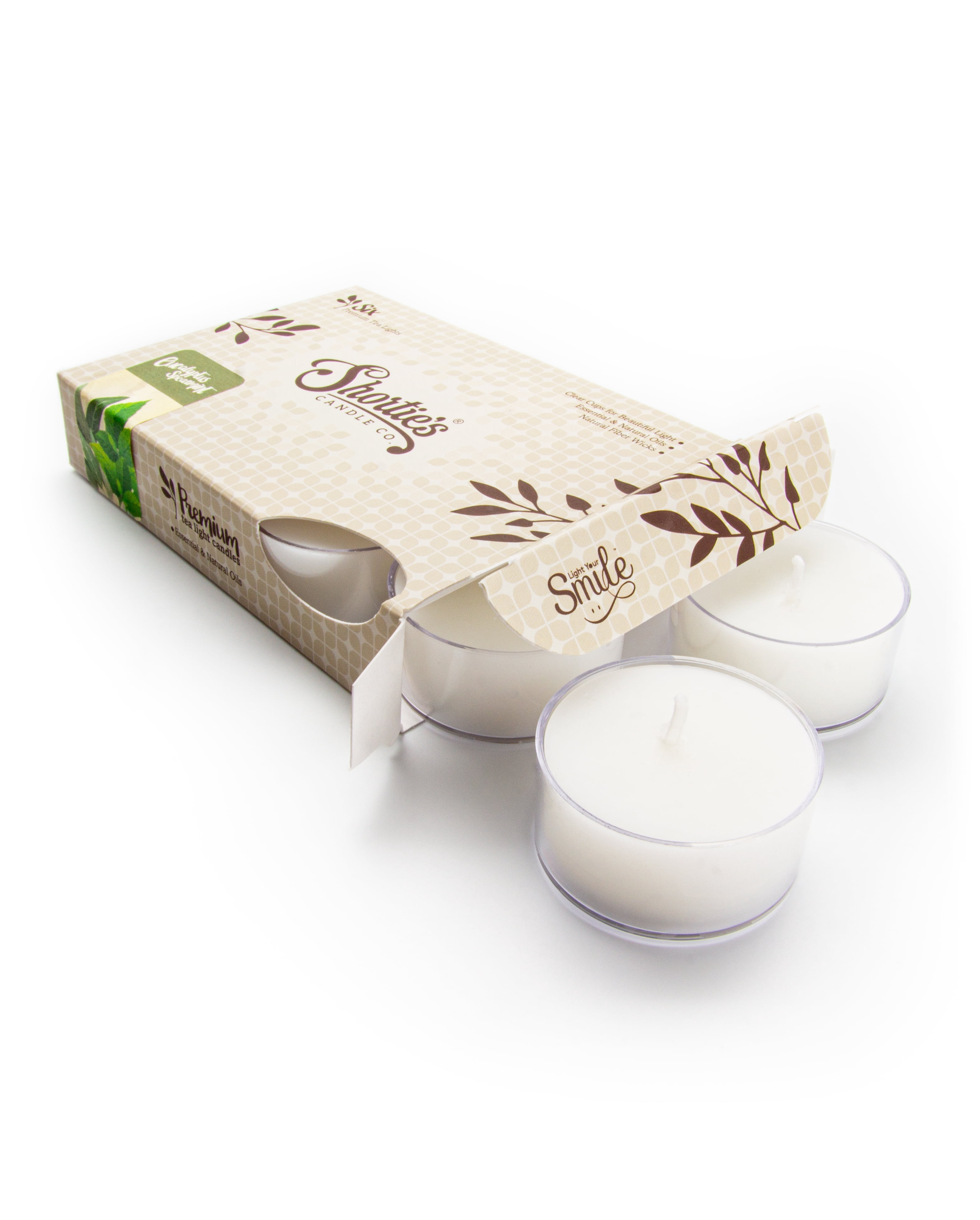 Eucalyptus Spearmint Tealight Candles - Highly Scented with Essential ...