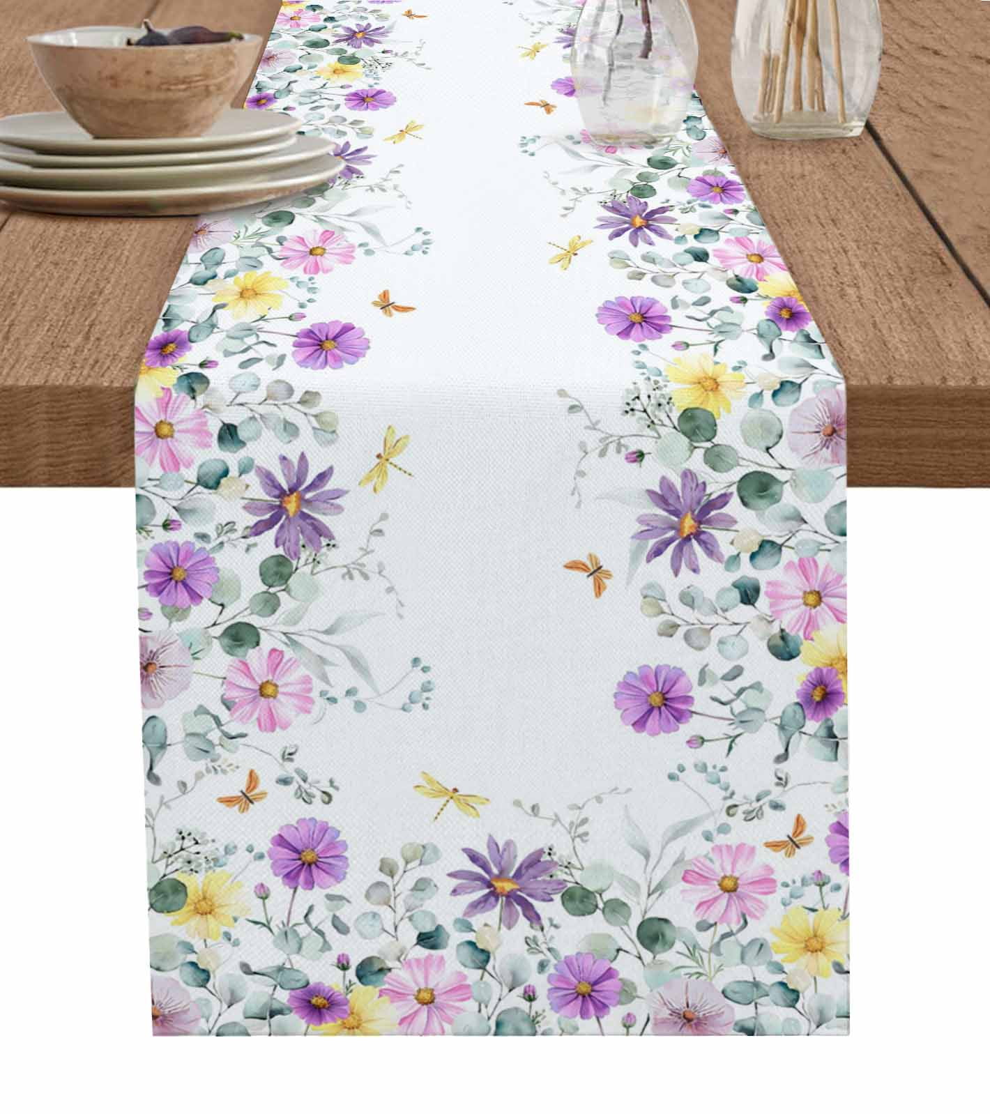 Eucalyptus Table Runner 72 Inches, Sage Green Plant Farmhouse ...