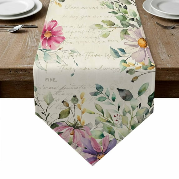 Eucalyptus Table Runner Linen Burlap Table Runner 90 Inches Long Sage ...