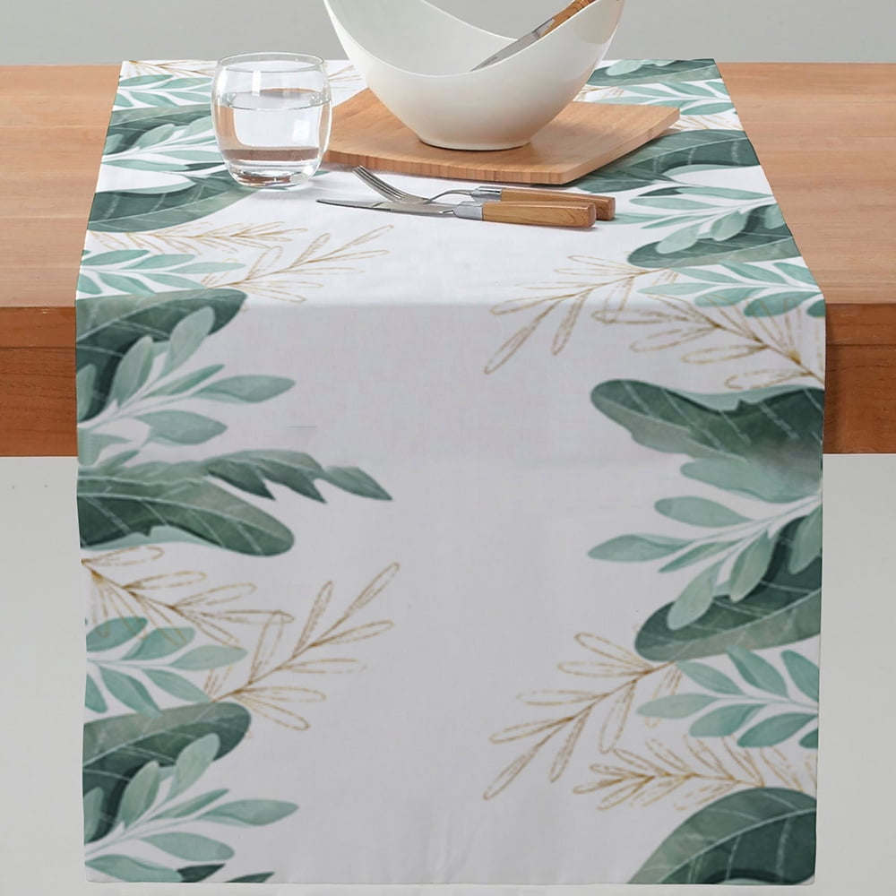Eucalyptus Table Runner Spring Summer Anniversary Leaf Greenery Sage ...