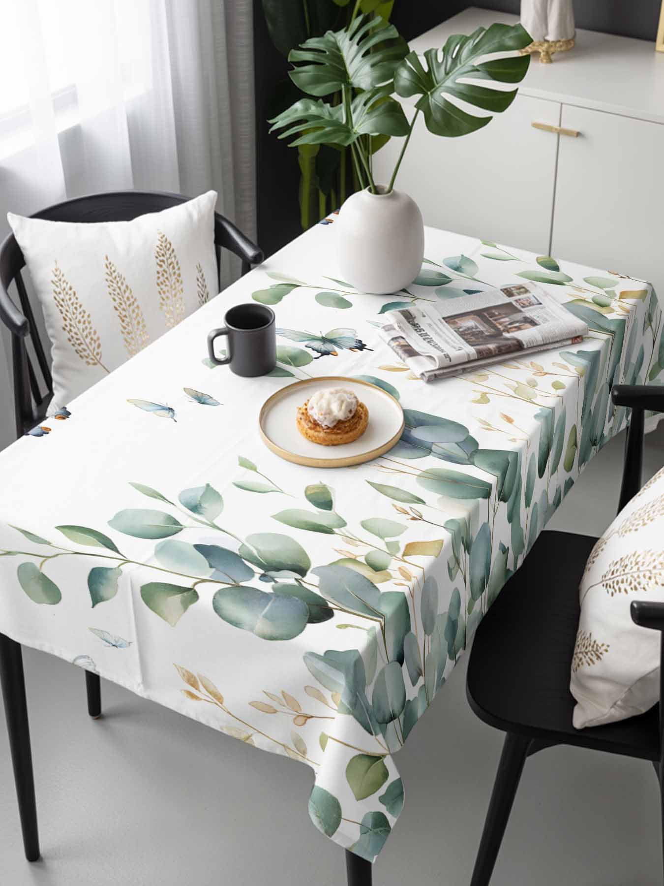 Eucalyptus Tablecloth Rectangle Table Cloths 54x108, Waterproof ...
