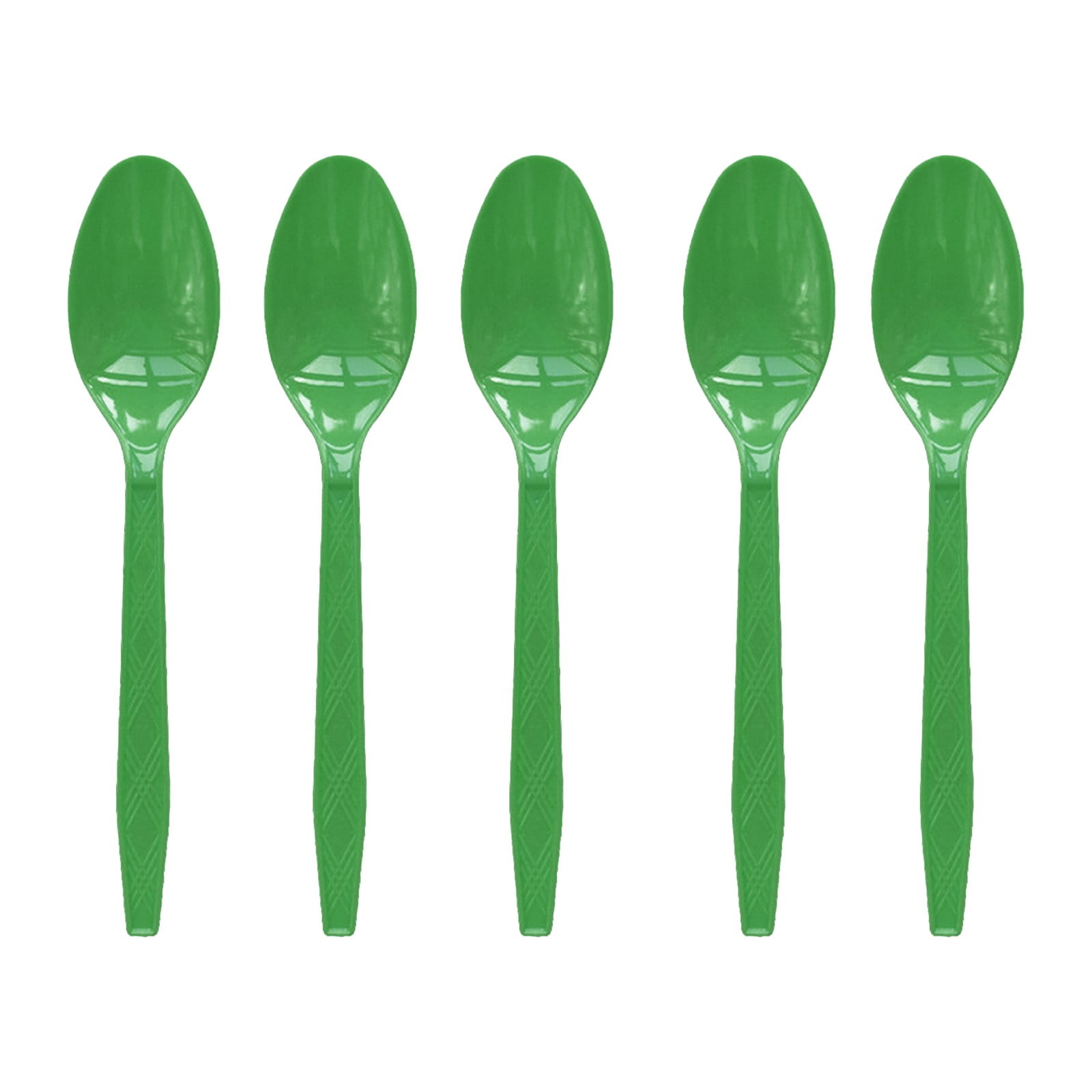 Eucalyptus Theme Party Spoons Disposable Cutlery Set of 10 Green ...