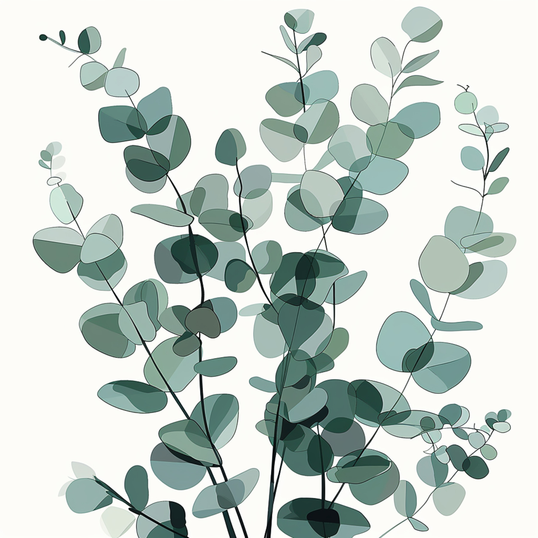 Eucalyptus Vector Art by Matisse & Takemasa Minimalist Design Soft ...