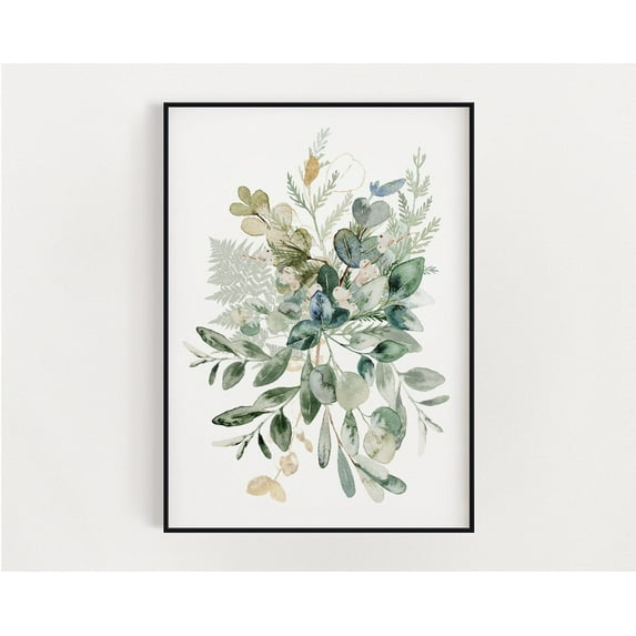 Eucalyptus Wall Art, Botanical Print, Watercolour Plants, Tropical Wall ...