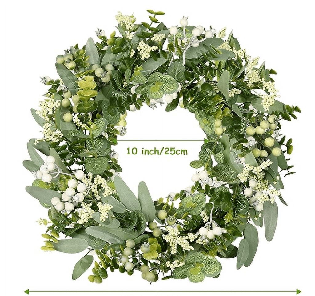 Eucalyptus Wreath for Front Door, 40 cm/15.7 inch Spring Summer Green ...