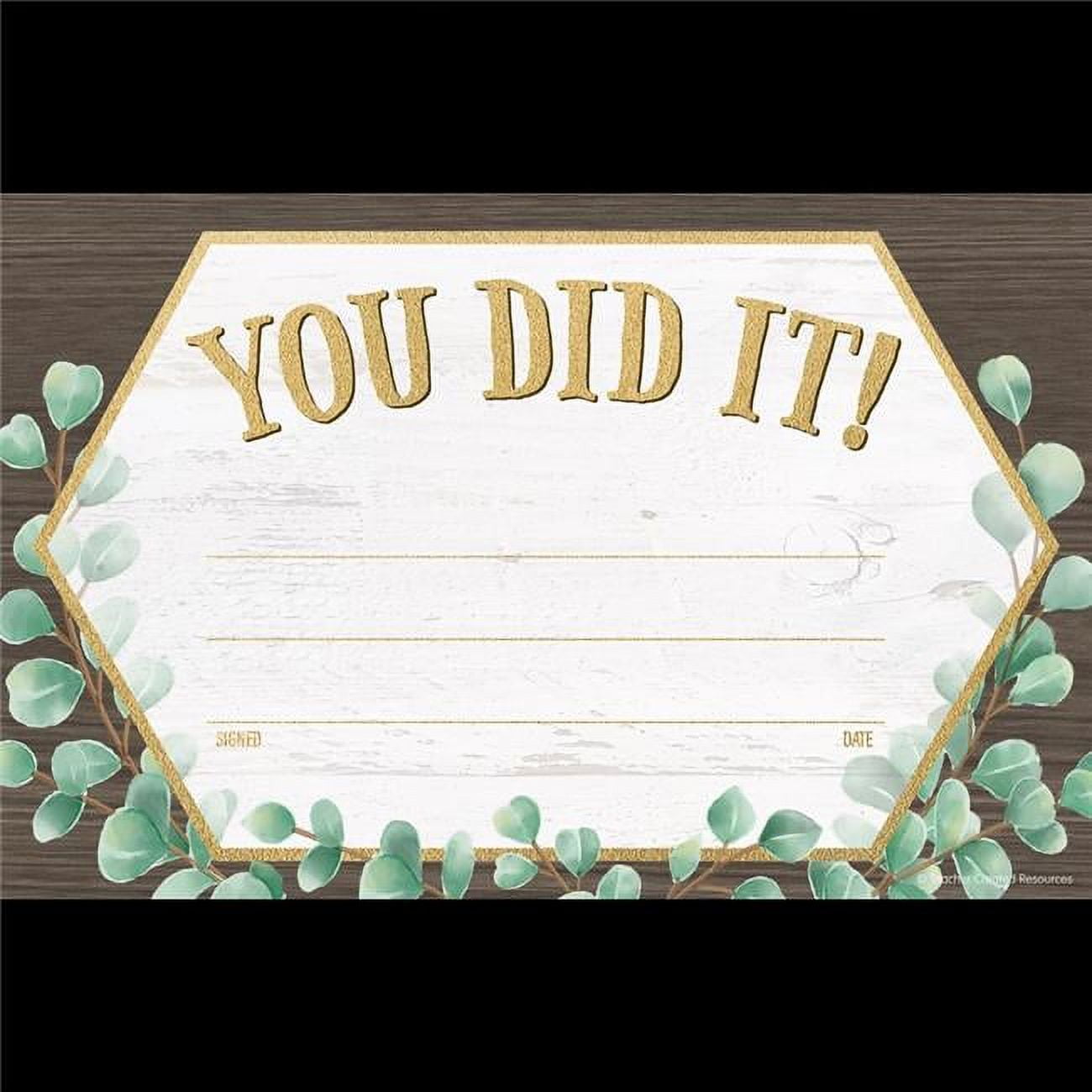 Eucalyptus You Did It! Awards, Pack of 30 - Walmart Business Supplies