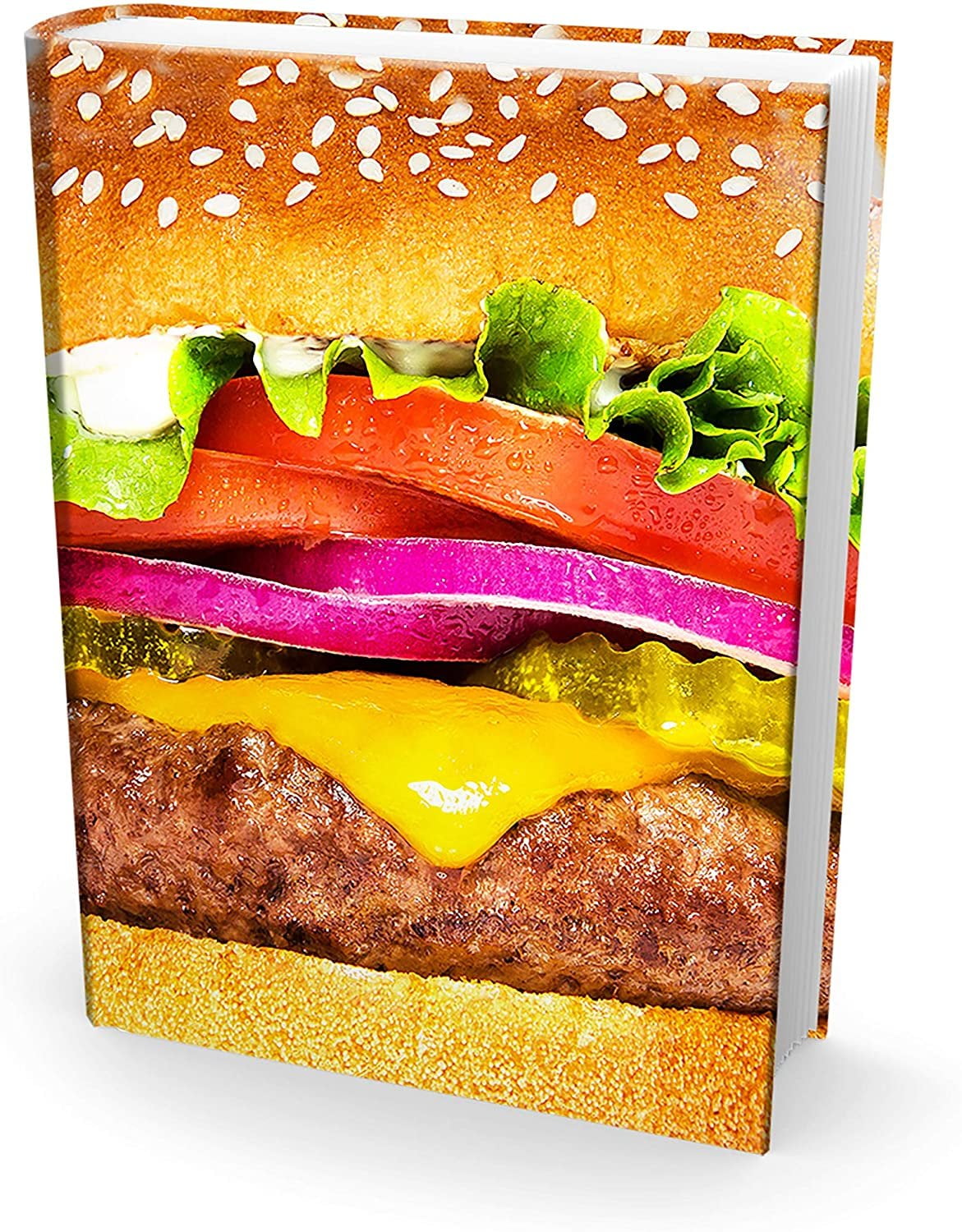 Eucatus 9" x 11" Jumbo Cheeseburger Print Stretchable Book Covers for ...