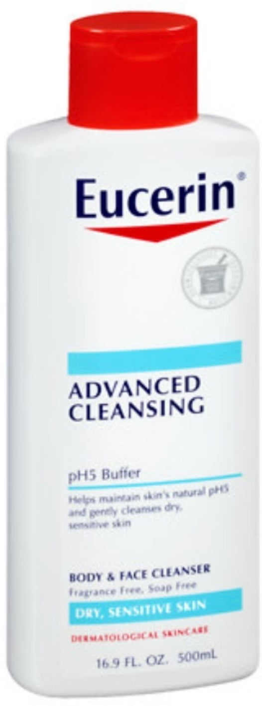 Eucerin, Advanced Cleansing Body & Face Cleanser 16.9 oz (Pack of 2 ...