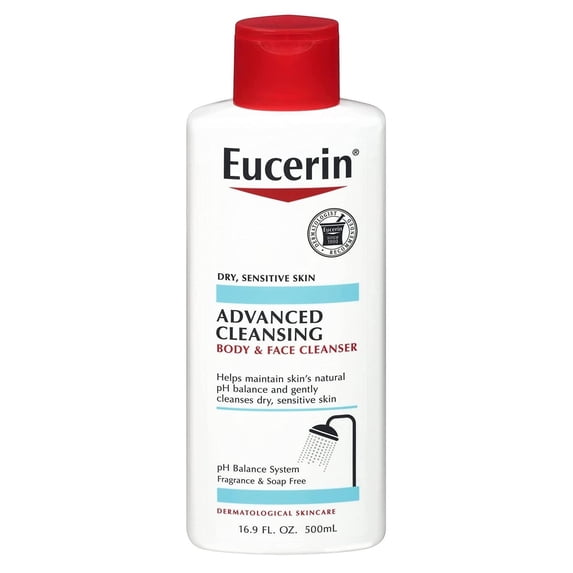 Eucerin, Advanced Cleansing Body & Face Cleanser, 16.9oz, Pack of 3 ...