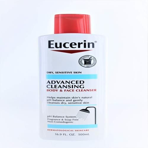 Eucerin Advanced Cleansing Body & Face Cleanser - Fragrance & Soap Free ...