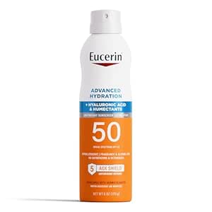 Eucerin Advanced Hydration SPF 50 Sunscreen Spray, Lightweight ...