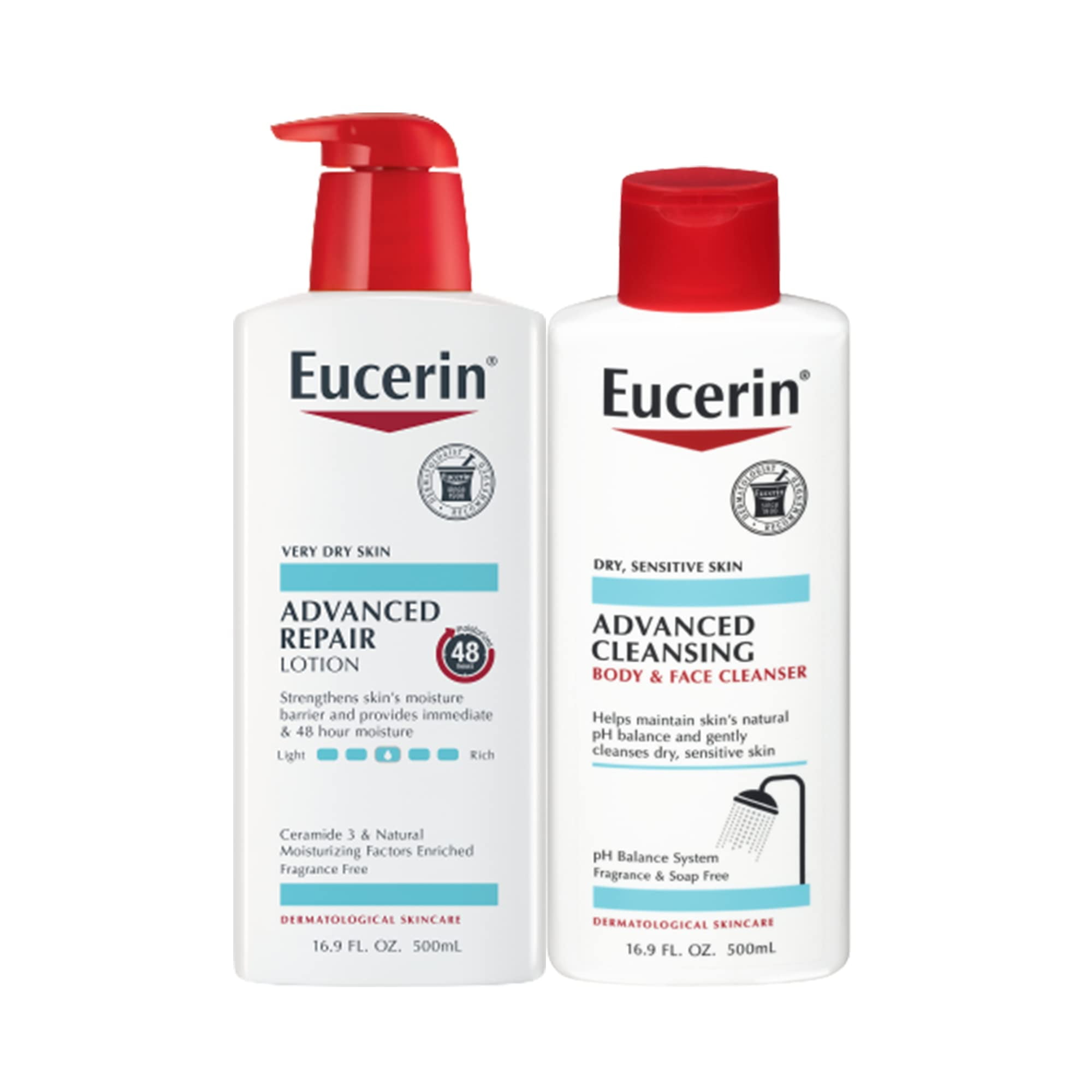 Eucerin Advanced Repair Body RE32 Lotion, 16.9 Fl Oz Pump Bottle ...
