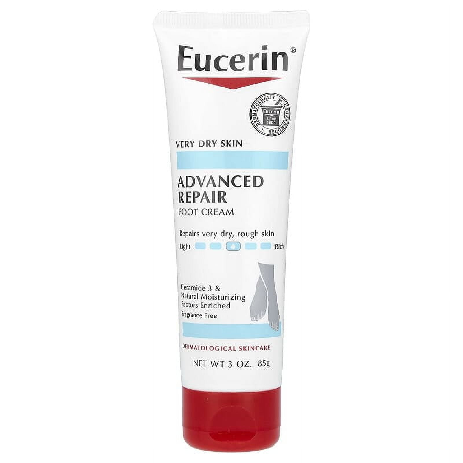 Eucerin, Advanced Repair Foot Creme, Fragrance Free, 3 oz (85 g) Pack ...