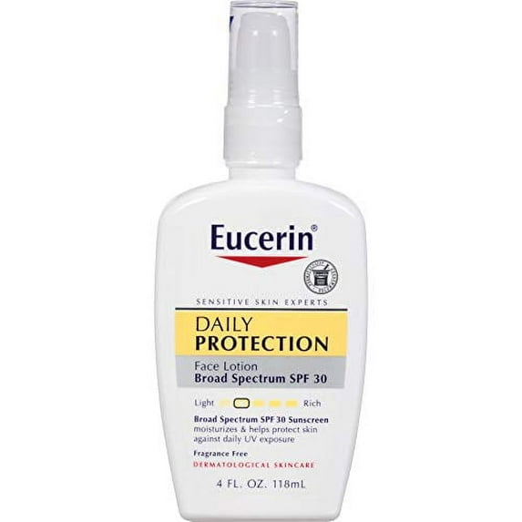Eucerin SPF 30 Face Lotion - Moisturizes, Protects Sensitive, Dry Skin ...