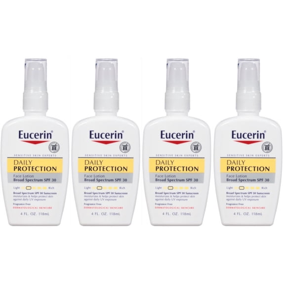 Eucerin SPF30 Daily Protection Moisturizer & Sunscreen, Hydrating ...