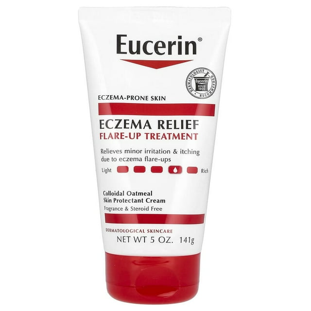 Eucerin, Eczema Relief Flare-Up Treatment, Fragrance Free, 5 oz (141 g ...