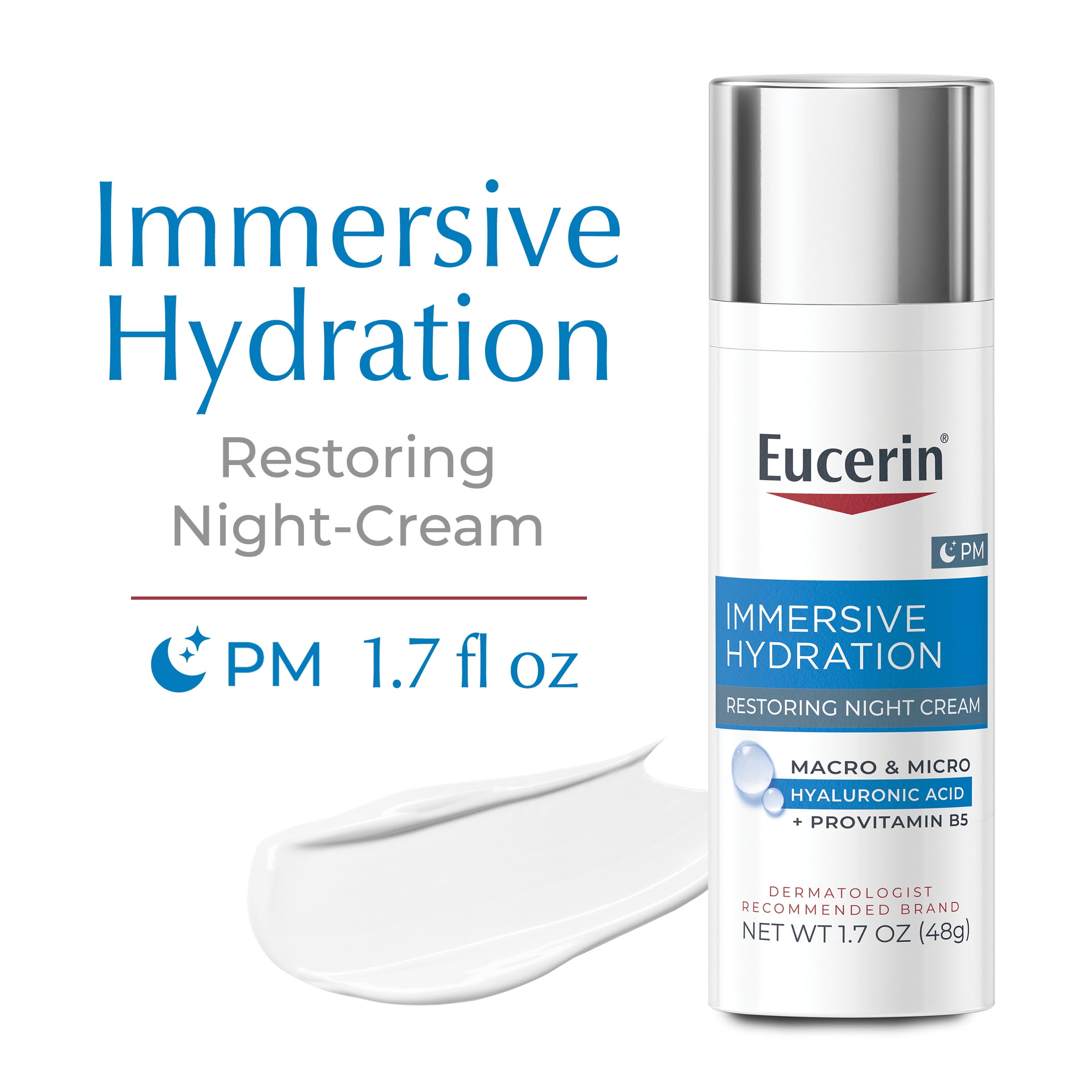 Eucerin Immersive Hydration Restoring Night Cream with Hyaluronic Acid ...