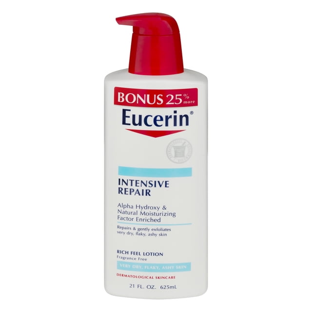 Eucerin Intensive Repair Lotion for Extra Dry Skin, Rich Feel, Bonus 25 ...