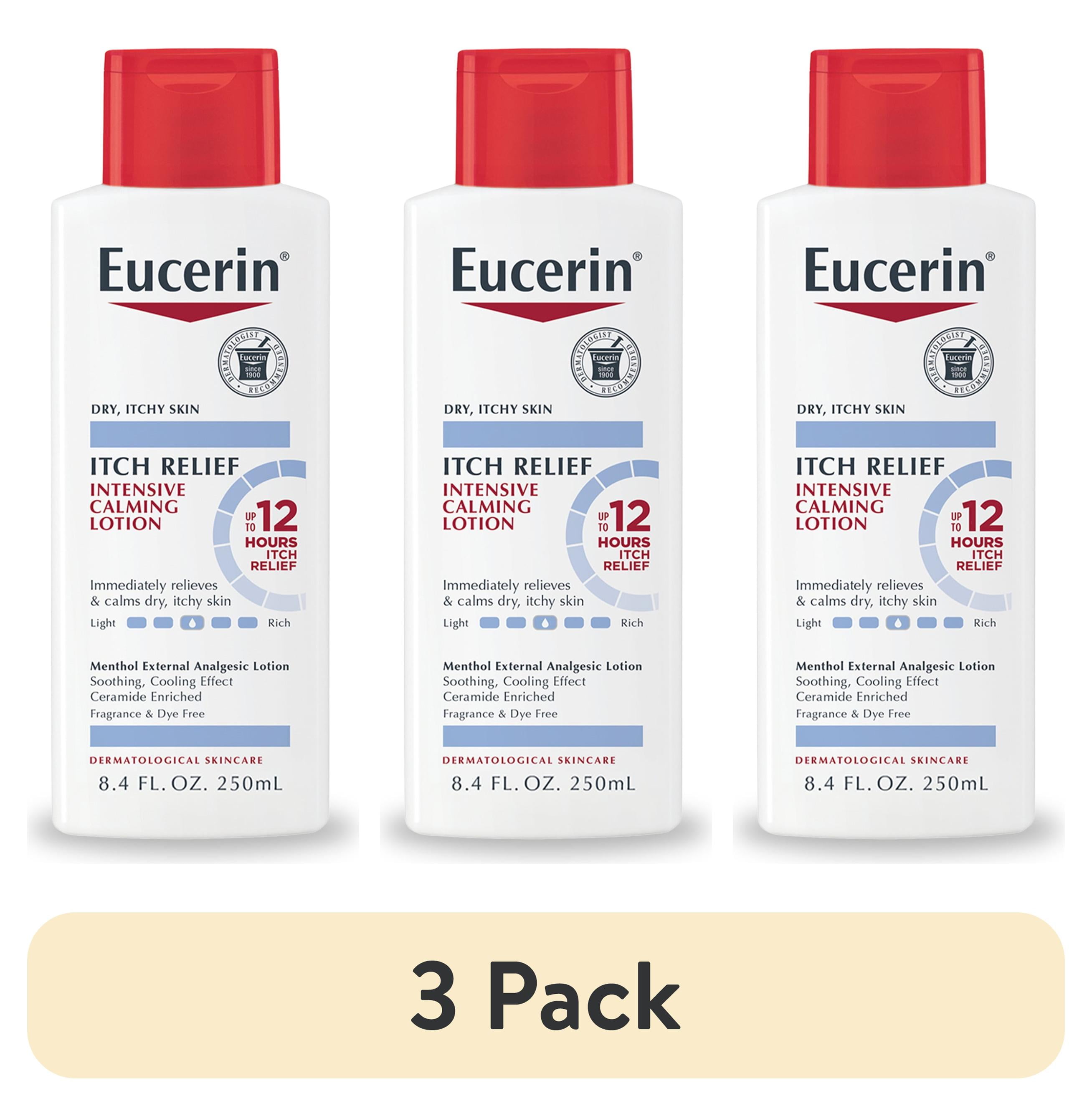 (3 pack) Eucerin Itch Relief Intensive Calming Body Lotion, Fragrance ...
