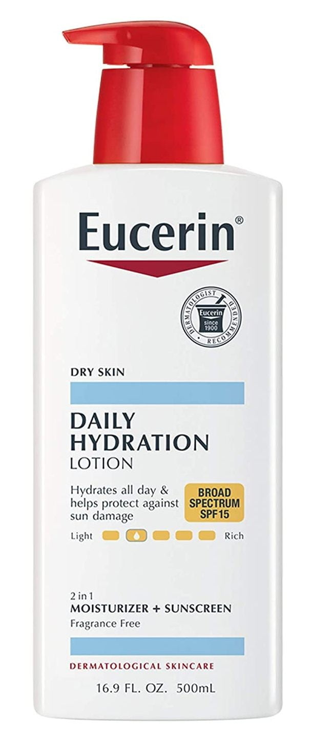 Eucerin Lotion Daily Hydration Spf#15 16.9oz Pump (Pack of 3) - Walmart.com