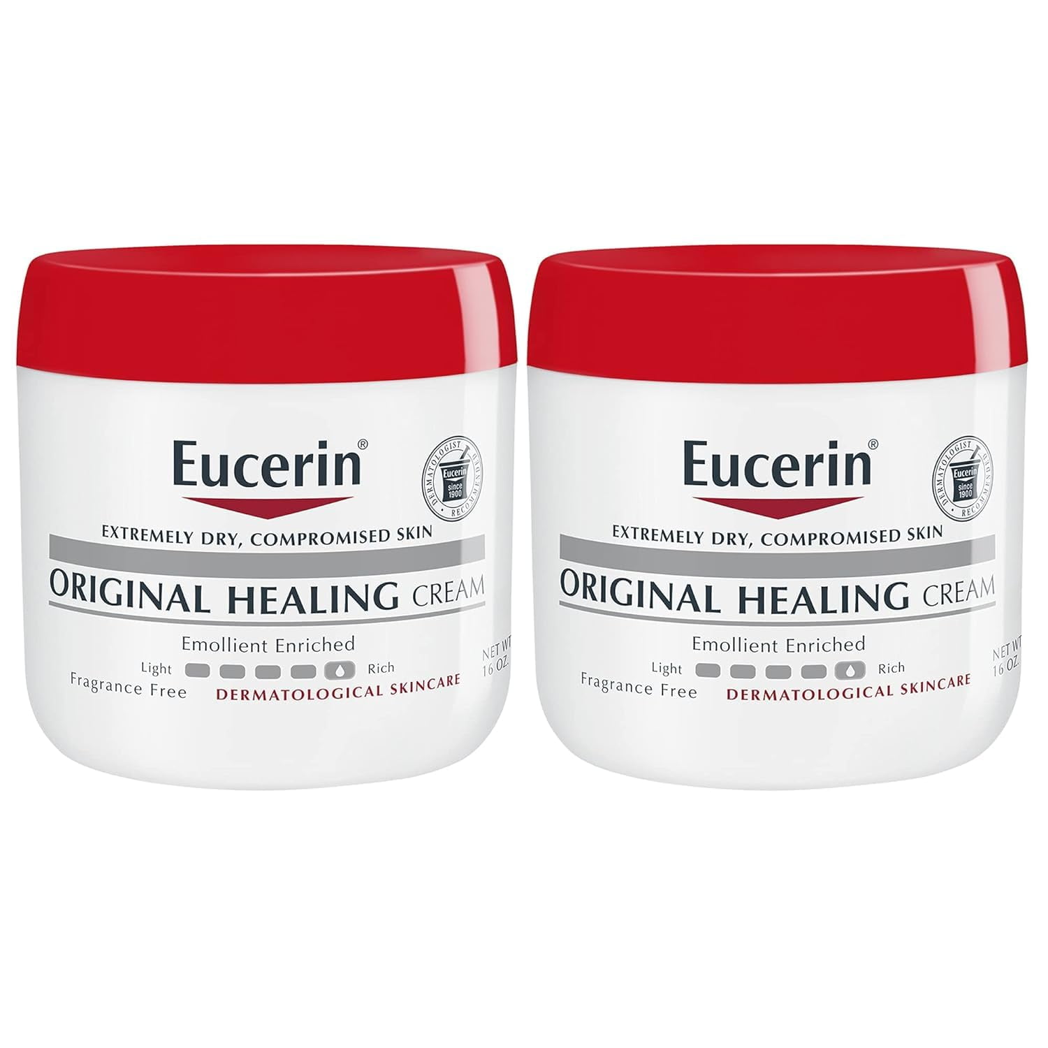 Eucerin Original Healing Cream, RE32 Fragrance Free Body Cream for Dry ...