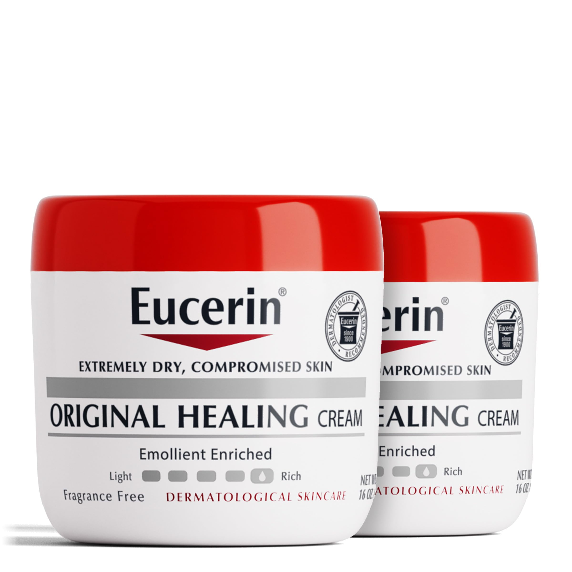 Eucerin Original Healing Cream, WHF2 Unscented Body Cream for Extremely ...