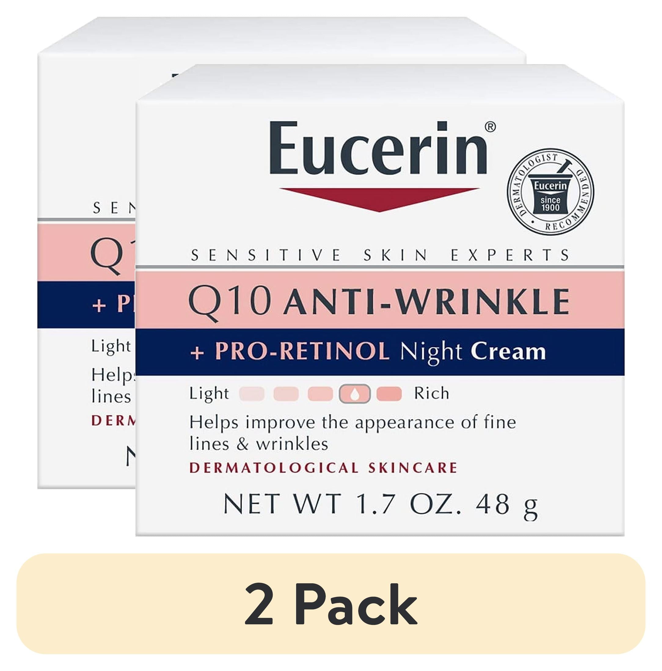 (2 pack) Eucerin Q10 Anti-Wrinkle Night Cream with Pro-Retinol | Facial ...