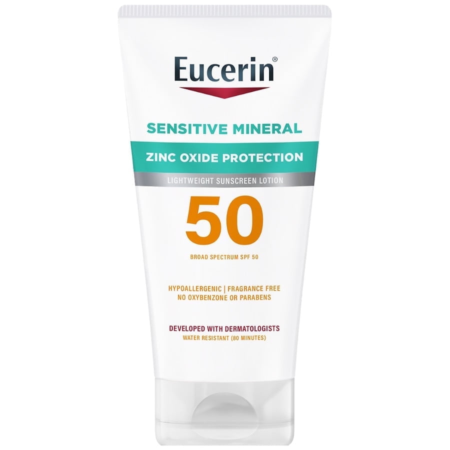 Eucerin, Sensitive Mineral, Lightweight Sunscreen Lotion, SPF 50, 4 fl ...