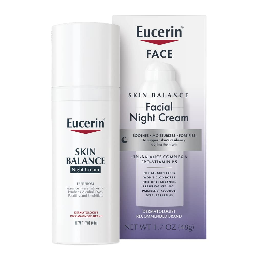 Eucerin Skin Balance Facial Night Cream 1.7 oz Moisturizer for Face ...
