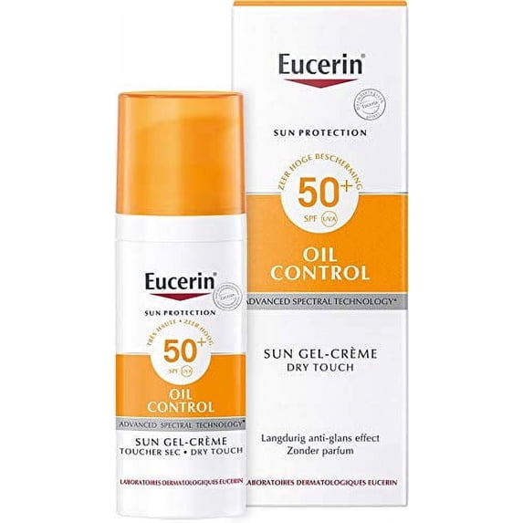 Eucerin Sun Oil Control SPF 50 Face Sunscreen Lotion with Oil Absorbing ...