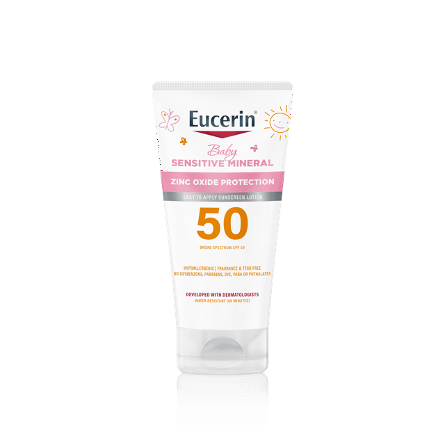 Eucerin Sun Sensitive Infant Mineral Sunscreen SPF 50, Zinc Oxide Based ...
