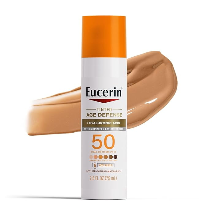 Eucerin Sun Tinted Age Defense SPF 50 Face Sunscreen Lotion ...